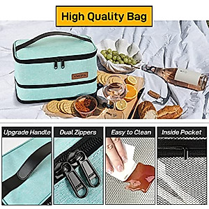 Buringer HOMESPON Lunch Bag for Men Women Expandable Portable Insulated Lunch Box with Handle for Picnic Work & Outdoor