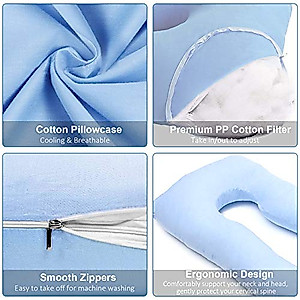 TREE.NB Pregnancy Pillow U Shape Full Body Maternity Pillow for Pregnant Women Sleeping Support Back, Neck, Leg, Foot, Side Sleeper 51''x28''x6''