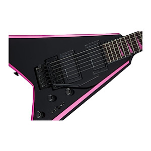 Jackson X Series Rhoads RRX24 - Black with Neon Pink Bevels