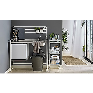 SUNNERSTA Container, white, Set of 4 with Rail Hanger