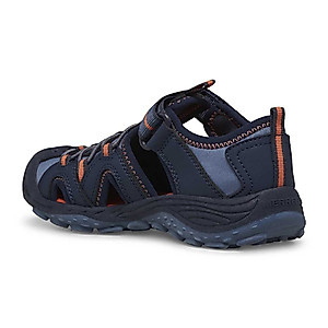 Merrell Unisex-Child Hydro 2 Sandal, Navy/Orange, 2 Big Kid