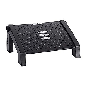 TiKeDa Foot Rest for Under Desk at Work Adjustable,Office Chair Foot Rest with Massage Surface and Roller,Pressure Relief for Comfort,6 Height Adjustable,Ergonomic Tilted Foot Stool for Home,Office