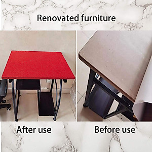 BAYYA Red Peel and Stick Wallpaper for Kitchen Bathroom Living Room Walls，Waterproof Contact Paper for Cabinets Countertops， Vinyl Furniture Stickers Decorative Self-Adhesive Film （Glitter red）