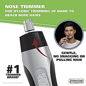 Wahl Lighted Nose, Ear, and Eyebrow Trimmer for Painless Easy to See Facial Hair Trimmer for Men & Women Battery Included. – Model 3023283