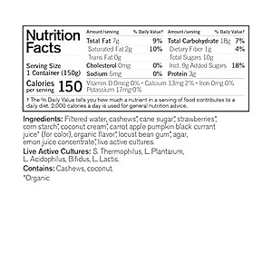 Forager Project Cashewmilk Yogurt, Strawberry, 5.3-Ounce