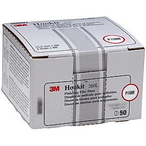 3M Hookit Finishing Film Abrasive Disc 260L, 00910, 3 in, P800, 50 discs per carton