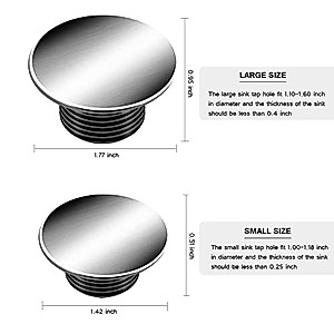 Sink Tap Hole Cover Kitchen Faucet Hole Cover Brushed Stainless Steel (1 to 1.6 Inch in Diameter) (1.10-1.60 inch)