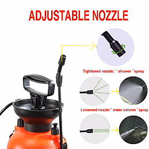 CLICIC Lawn and Garden Portable Sprayer - 0.8 Gallon - Pump Pressure Sprayer Includes Adjustable Shoulder Strap