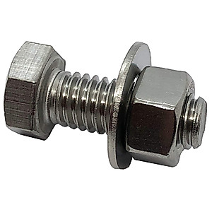 3/8" -16 x 1.5. 304-STAINLESS Steel Bolts, Nuts & WASHERS - 18-8 HEX Head Bolt - 304 Grade. General Purpose (10) Bolts + (10) Nuts + (10) Washers