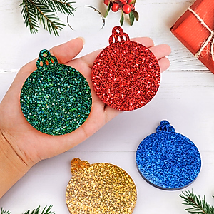 Juome Christmas Resin Molds Silicone, 4 Pcs Christmas Ornaments Round Shape Pendant Epoxy Resin Molds, DIY Crafts Jewelry Keychain Making Christmas Decorations