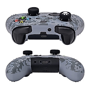 G-STORY 2PCS Camo Silicone Cover Skin for Xbox Series X Series S Controller, Anti-Alip Soft Rubber Case Protector for Xbox Series X Series S Controller with 8 Black Thumb Grip Caps
