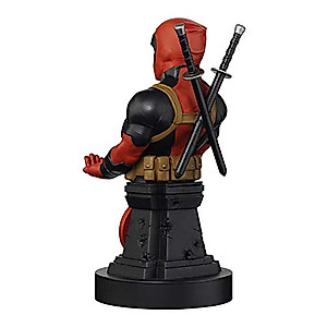 Exquisite Gaming: Marvel: Deadpool Plinth - Original Mobile Phone & Gaming Controller Holder, Device Stand, Cable Guys, Licensed Figure