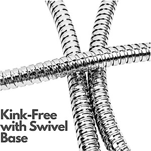 Shower Hose Extra Long Extension Attachment For Handheld Showerhead & Bidet - Flexible Replacement For Stainless Steel Metal Shower Cord - 2m 79inch