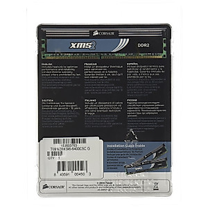 CORSAIR TWIN2X4096-6400C5C Corsair XMS2 DDR2 4GB (2x2GB) PC2-6400 800MHz 240-Pin Dual Channel Desktop Memory