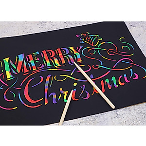 PPhtony Heavy Duty Bamboo Stylus Sticks Craft Sticks for Scratching Drawing Christmas Thanksgiving Scratch Art Activity Craft Projects, 30PCS (12cm)