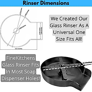 2023 NEW Imporved FineKitchens Glass Rinser for Kitchen Sink Matte Black – Sink Glass Cleaner for Cups, Bottles, Glasses - Durable SS304 Stainless Steel Build 7 Jet Glass Sprayer Washer for Cleaning