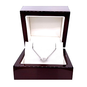 Diamond Wish 0.25 Carat Marquise Diamond Solitaire Pendant Necklace in 14k White Gold with 18 Inch Chain Spring Ring V-End Prong Set