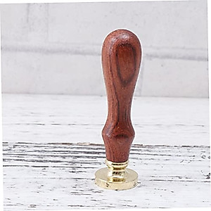 SEWACC Wedding Invitation Envelopes Custom Seal Stamp Wax Seal Stamp Retro Wax Stamp Wooden Retro Stamper Sealing Stamper Vintage Stamper Wax Model Die Sealing Wax Classic Wooden Handle