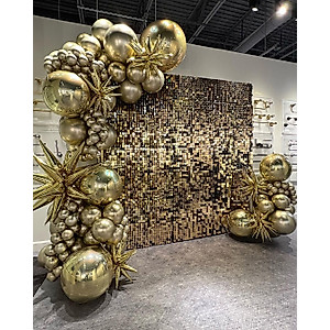 ADOINBY 18 Inch Metallic Gold Balloons - 35Pcs Large Thick Gold Balloons Big Round Chrome Gold Latex Balloons for Birthday Baby Shower Wedding Graduation Gold Themed Party Decorations