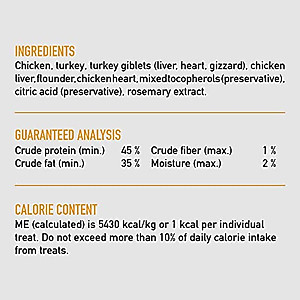 ORIJEN Freeze Dried Cat Treats, Grain Free, Natural & Raw Animal Ingredients, Original made with Free-Run Poultry & Wild-Caught Monkfish, 1.25 oz