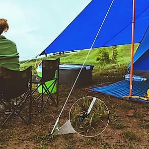 Reginary 24 Pcs 12 Inch Ground Anchors Screw in Tent Stakes Heavy Duty Trampoline Anchors High Wind for Camping Canopy Carport Sheds Beach Sand Stakes Metal Swing Set (Black)