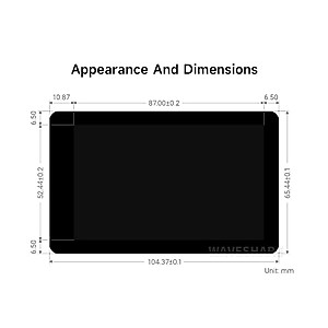 waveshare 4inch Capacitive Touch Display Compatible with Raspberry Pi5/4B/3B+/3A+/CM3+/4 480×80 Resolution DSI Interface IPS Optical Bonding Screen