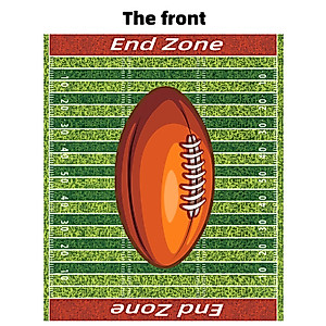 Vicimi Football Blanket for Boys Double Sided Pattern Throw Soft Flannel Footballs Gift Decor for Birthday Graduation Christmas Thanksgiving 50"x60"