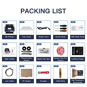 R QIDI TECHNOLOGY i Fast 3D Printer, Industrial Grade Structure, with Dual Extruder for Fast Printing, Super Large Printing Size 330×250×320mm