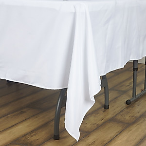 TABLECLOTHSFACTORY White 70" Square Tablecloth