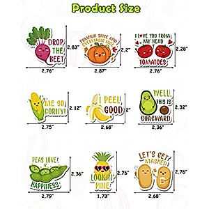 16PCS Funny Fridge Magnets Veggie and Fruit Puns Cute Magnets Vegetables Refrigerator Magnets Vegan Decorative Magnets Fun Magnets for Fridge Office School Whiteboard Magnet Stickers for Adult