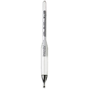 SP Bel-Art, H-B DURAC 1.000/2.000 Specific Gravity and 0/70 Degree Baume Dual Scale Hydrometer for Liquids Heavier Than Water (B61806-0500)