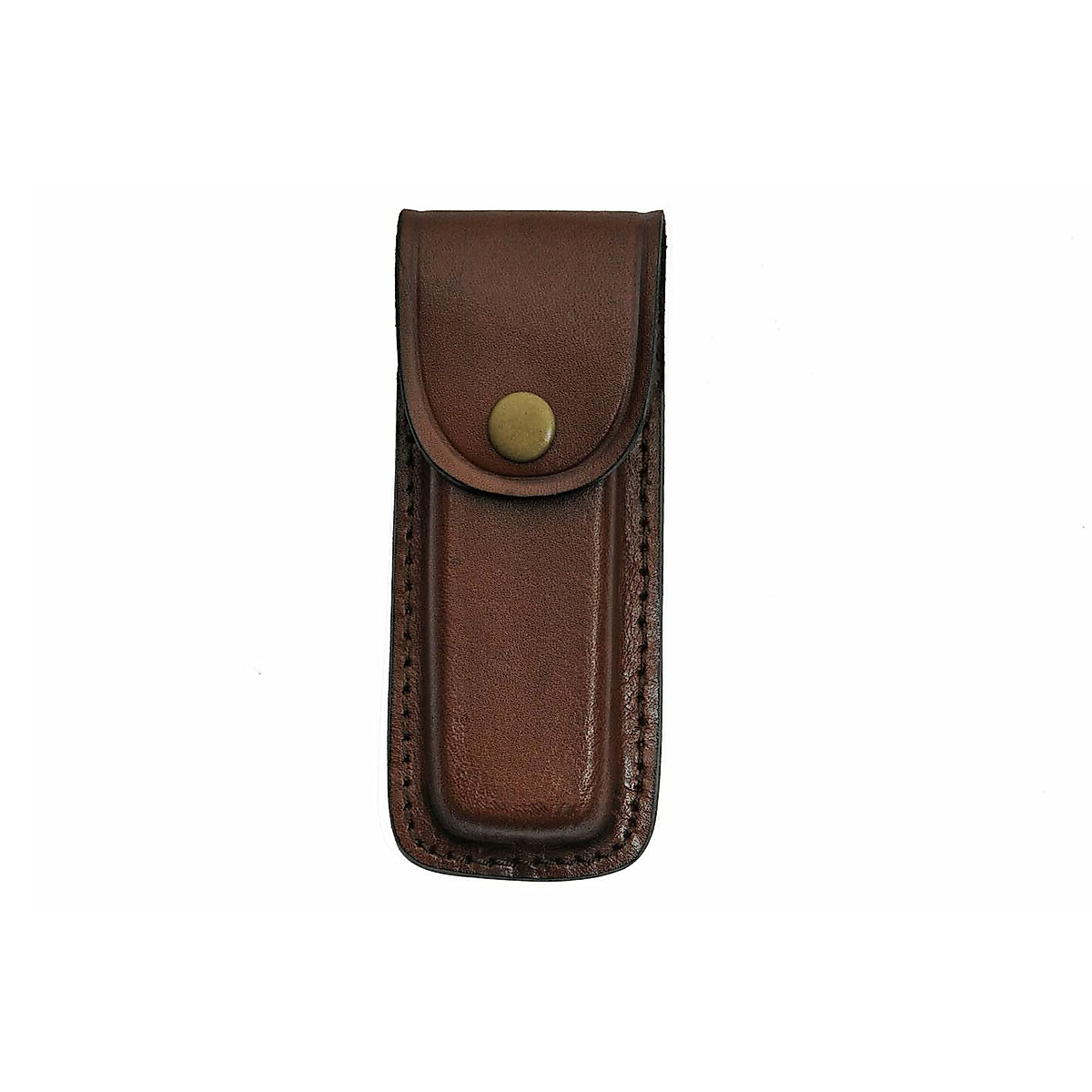 New Folding Pro Tactical Knife Sheath Brown Real Leather Snap-Button Case for 5" inch Folding Knives Survival Camping Outdoor Knife TG-0968M by ProTacticalUS