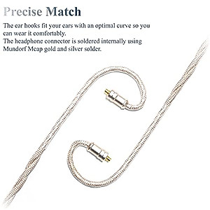 MMCX Cable IER 6N Single Crystal Copper MMCX Cable 3.5mm Braid Earphone Cable for SE846 SE535 SE215 FX850 ATLAS XBA-A3 FX1200 UE900S F9 FA1FA7 MKII DK4001 IT00 Replacement Cable (3.5mm Plug)