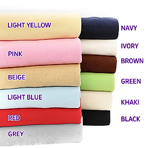 12PCS Solid Color Knitted Polar Fleece Fabric | 20''x20'' | Anti Pill Fabric Patchwork Polyester Plush Fleece Cloth for Sewing, Toys, Throw Blankets, PJ Pants, Booties, Eye Mask