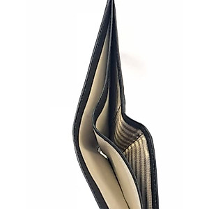 Nasa Genuine Cowhide Leather Laser Engraved Engraving Slimfold Mens Large Capacity Luxury Wallet Purse Minimalist Sleek and Slim Black Card Holder Organizer 14 Pockets