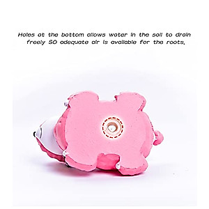 Cute Poodle Puppy Flower Pot with Drainer Garden Flower Pot Resin Succulent Potted Bonsai Plant Stand Home Desk Mini Ornaments Balcony Gardening Flower Pot Does Not Contain Plants