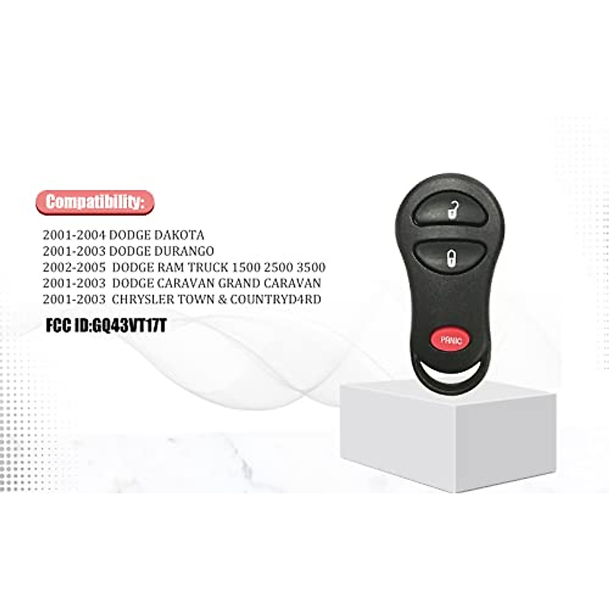 Keyless Entry Remote Fob Clicker Compatible With for 2005 Dodge Ram Pickup