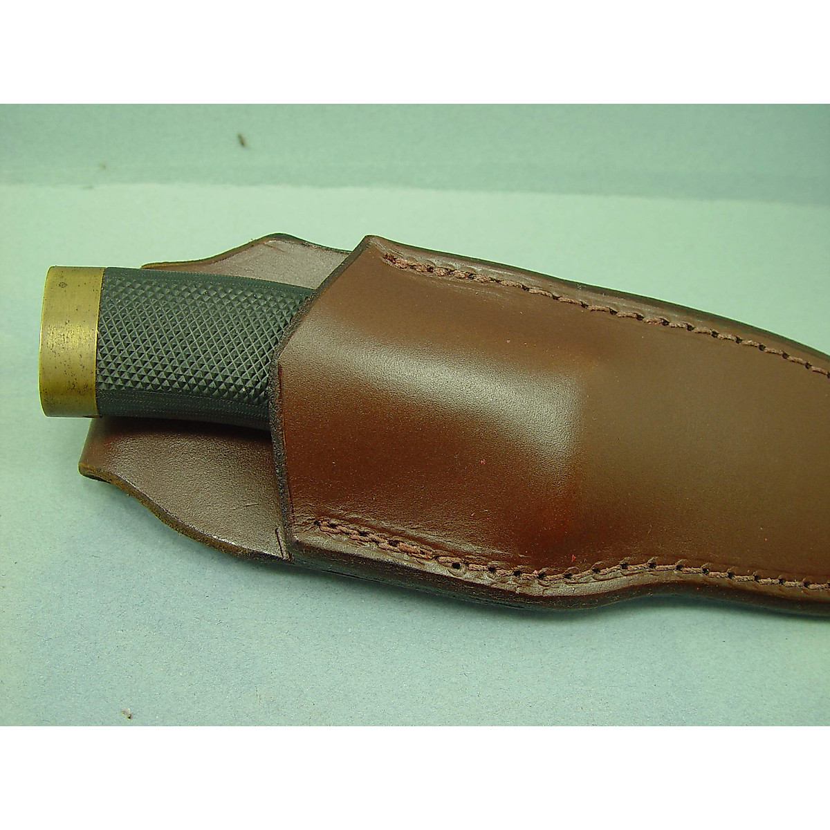 Custom Vertical Knife Sheath Fits Buck 692 or 192 Knives, Fixed Blade Knife Holder, Dyed Dark Brown