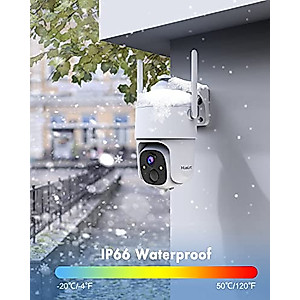 MUBILIFE 2K Wireless Security Camera, 360° Pan Tilt Outdoor Cameras for Home Security, Battery Powered, IP66 Waterproof, AI Motion Detection, Color Night Vision, Siren & Spotlight, 2.4G WiFi