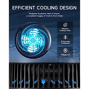 CO-Z Water Distiller for Home, 1350W 4L Distilled Water Machine for CPAP Machine with Control Panel & Glass Container, 1.1 Gal. Stainless Steel Water Distilling Equipment with Essential Oil Wine Modes