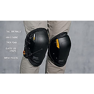 ToughBuilt - Gelfit ™ Rocker Professional Knee Pads - SnapShell ™ Compatible - (TB-KP-G201)