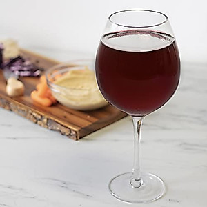 Oversized XL Giant Clear Wine Glass - 750 ml - Holds a Full Bottle of Wine or Use for Cocktails, Fun Jumbo Drinkware for Birthdays Bachelorette Parties Holidays Housewarming for Her Gift, Summer BBQs