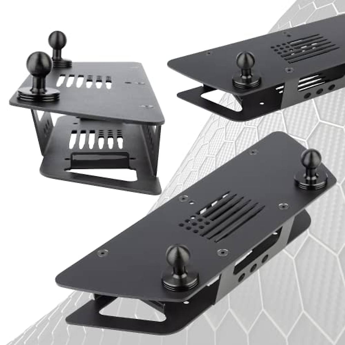 Bulletpoint Metal Dash Mount Phone Holder & Action Camera Mount Compatible with 2019+ Chevrolet Silverado GMC Sierra Multi-Device Dash Mount with 20mm Ball System (Dual Ball Mount)