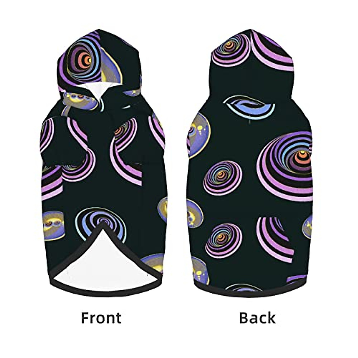 Large Dog Hoodie Colorful-Outer-Space-Galaxy Pet Clothes Sweater with Hat Soft Cat Outfit Coat Small