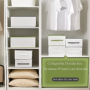 ORWCEZUE Upgraded 2 Pack Wardrobe Clothes Organizer Jeans Compartment Storage Box, Foldable Clothes Separator for Storage T-Shirt Leggings Pants