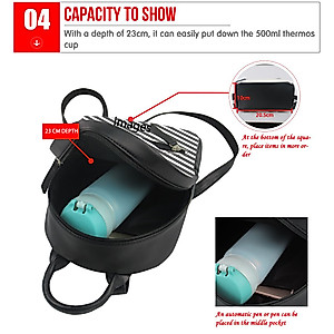 Fashion Women's Mini Backpack Purse Cool Cartoon Skull Printed Pu Leather Rucksack