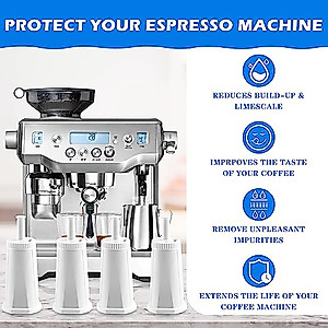 Replacement Filter for Breville Barista Express Barista Pro Barista Touch Oracle Touch Claro Swiss, 4 Pack Breville Espresso Machine Water Filter, Compatible with Breville BES880 BES878 BES990 BES980