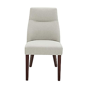 Amazon Brand – Rivet Phinney Contemporary Upholstered Dining Chair, 19.7"W, Wood,Silver
