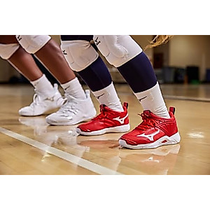 Mizuno Women's Wave Momentum 2 | Women's Indoor Volleyball Shoe | Red/White | US Women's 10.5