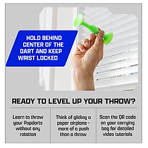 Popdarts USA Themed PRO Pack Game Set (Red White Blue Wigglenobber Target Marker) - Indoor, Outdoor Suction Cup Throwing Game - Competition with a POP